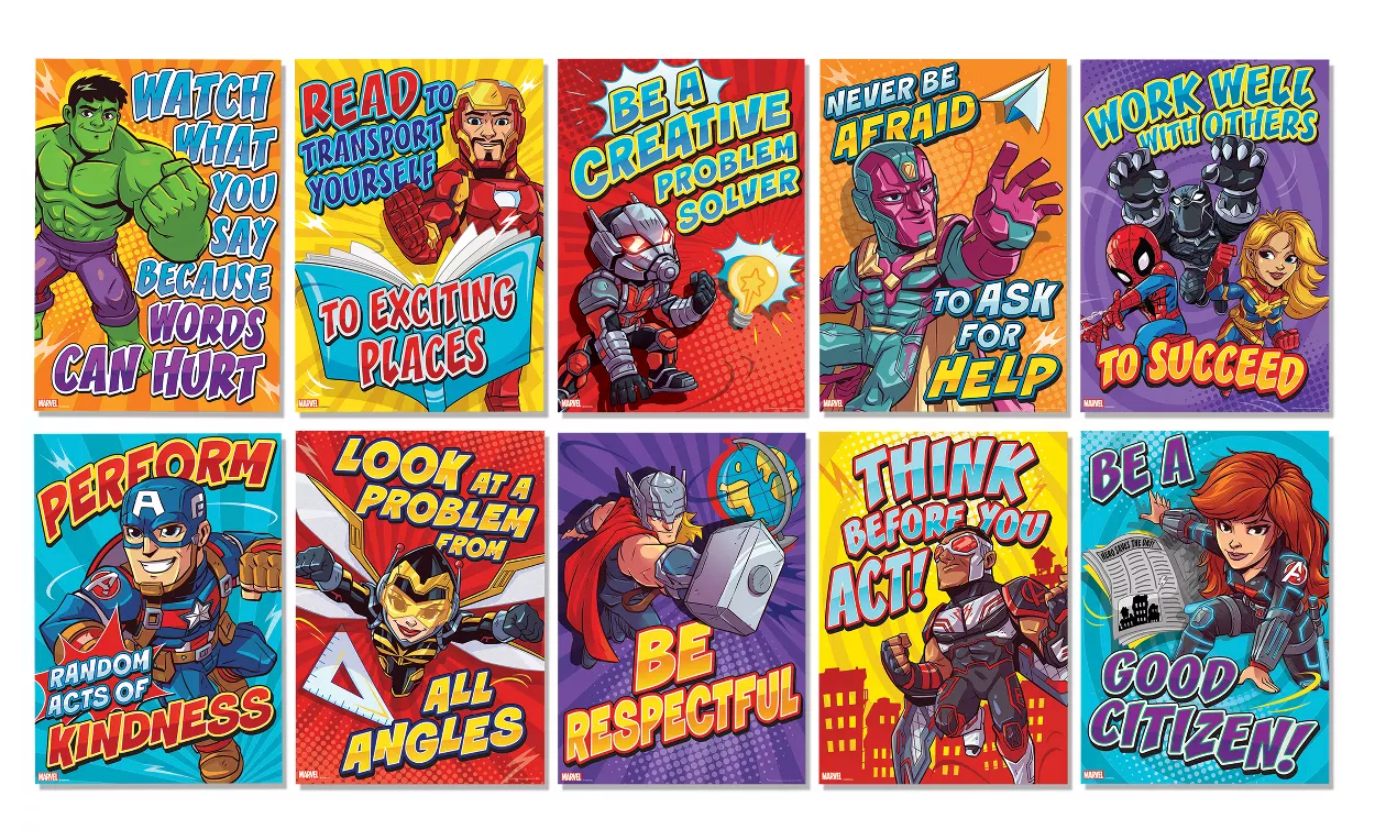 Marvel Motivational Poster Bulletin Board Set – The Fun Company