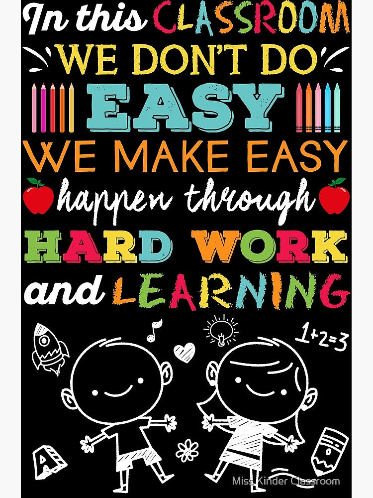 In This Room We Don't Do Easy Poster – The Fun Company