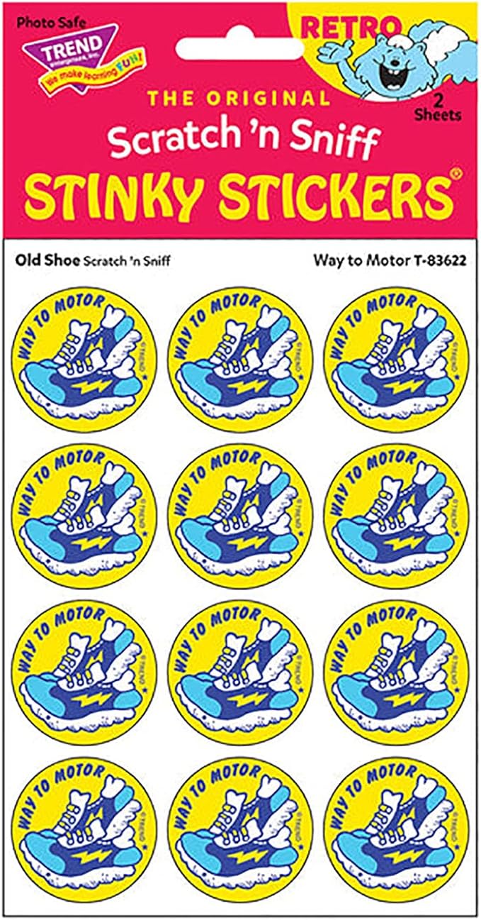 Retro Stinky Stickers - Old Shoe/Way To Motor – The Fun Company