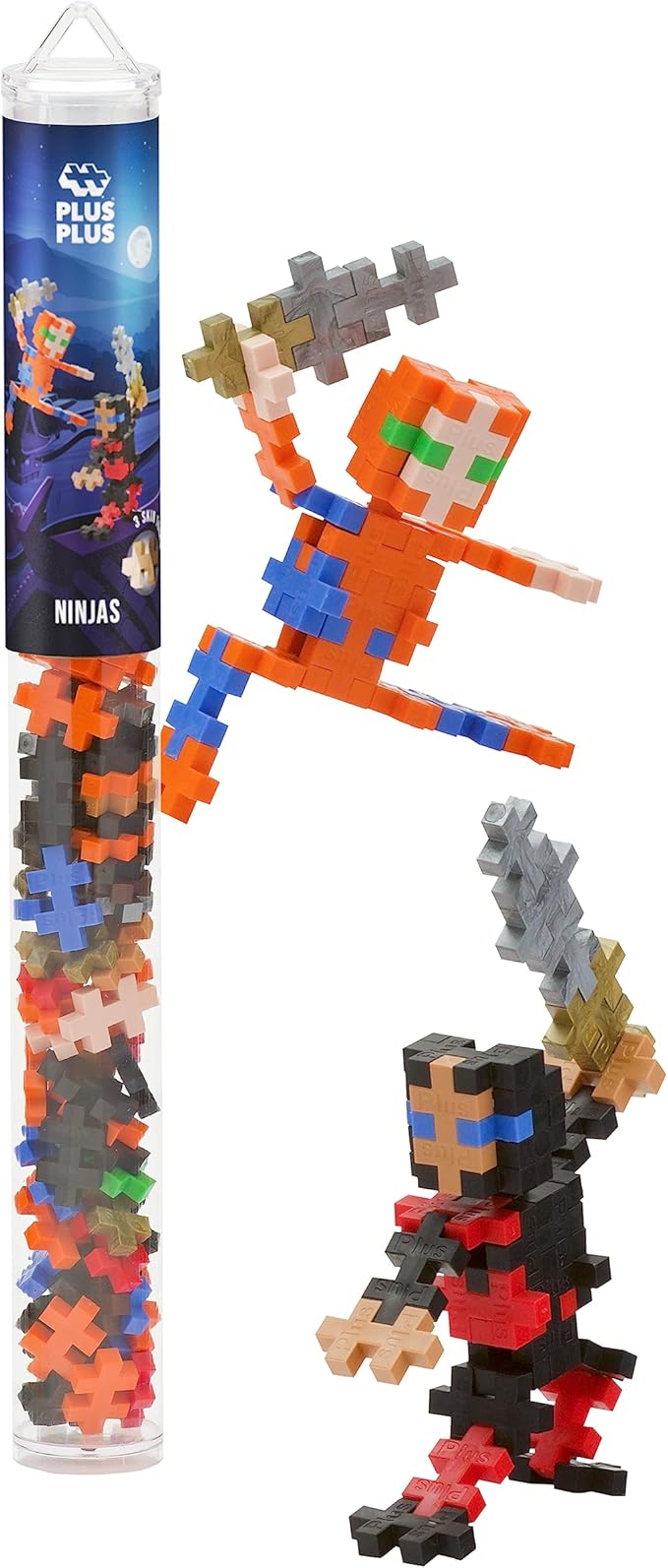 PLUS PLUS Mini Maker Tube Ninjas 70 Pieces – The Fun Company