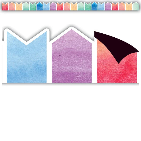 Watercolor Pennants Magnetic Border – The Fun Company