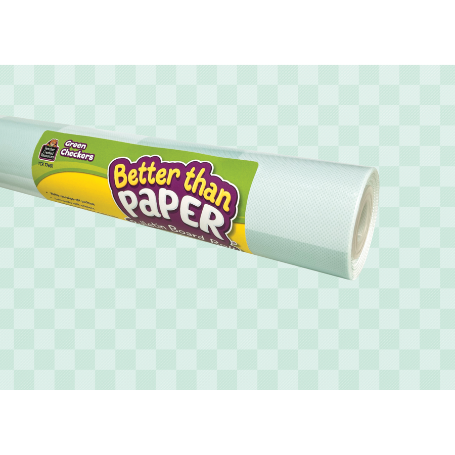 Green Checkers Better Than Paper Bulletin Board Roll – The Fun Company