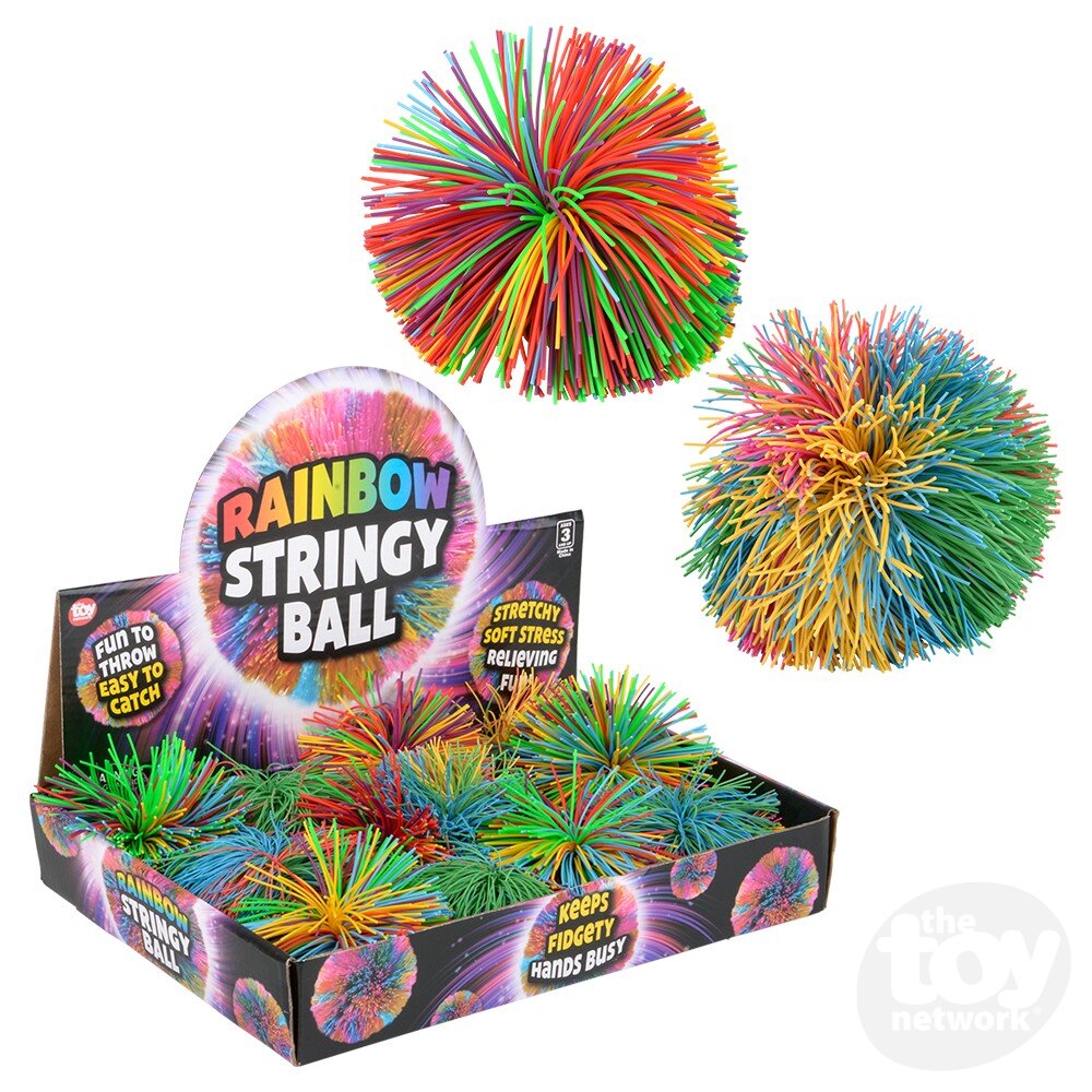 3.5" Rainbow Stringy Ball – The Fun Company